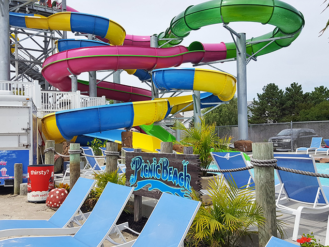 Viking Golf's waterslides bring out the kid in everyone. Who says retirement means giving up on colorful, twisty adventures?