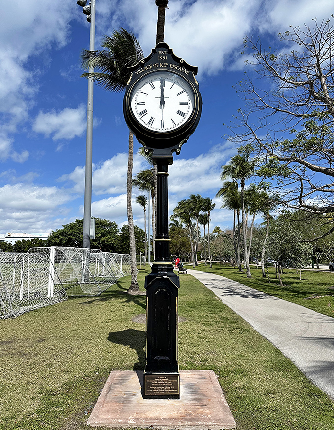 The village clock reminds visitors they're on island time now &ndash; where "running late" means you missed the perfect sunset photo.