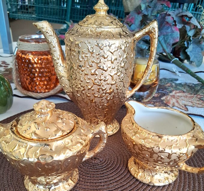This golden tea set isn't just kitchenware&mdash;it's a time machine to an era when afternoon tea was an event, not just a beverage choice.