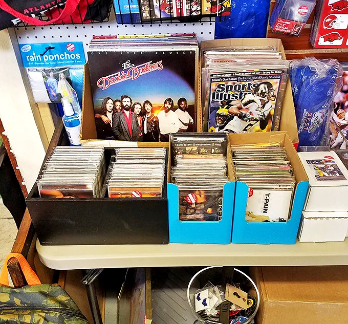 Vinyl treasures await the patient digger. That Doobie Brothers album might be the one that completes your collection or starts a whole new obsession.