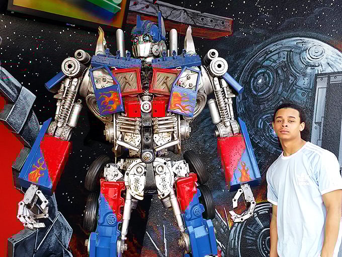 Standing beside a life-sized Transformer, visitors become supporting characters in their own sci-fi adventure. Autobots, transform and educate!