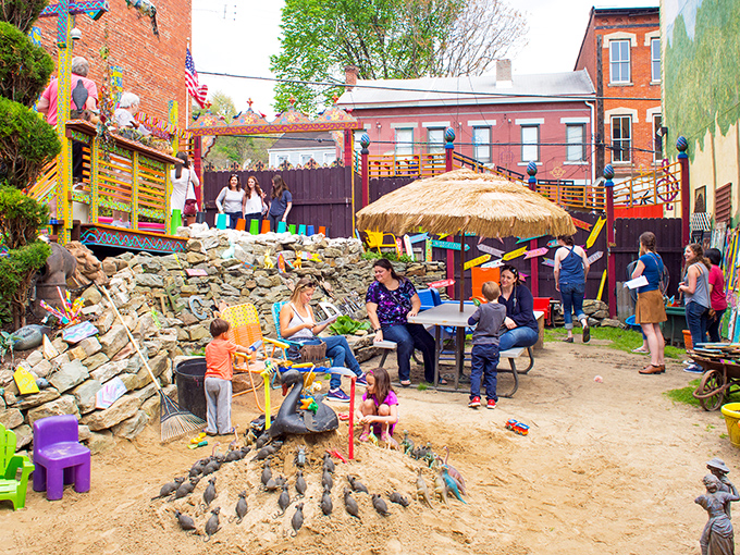 Families gather in this technicolor playground where adults find themselves experiencing childlike wonder without even trying.