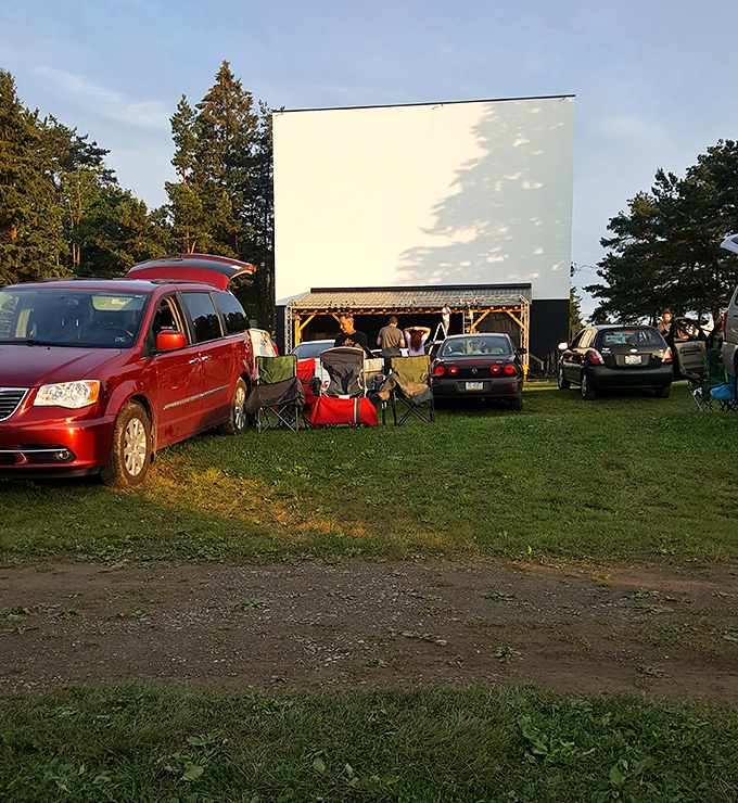 Tailgates down, lawn chairs out &ndash; the pre-show ritual at Kane Family Drive-In is as much tradition as the movies themselves.
