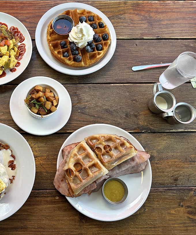 Fluffy buttermilk heaven topped with fresh blueberries that'd make your grandmother proud.