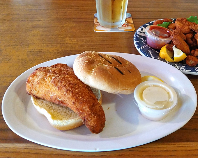 The walleye sandwich: Lake Erie's finest contribution to lunch, perfectly fried and ready to make your afternoon significantly better than your morning.