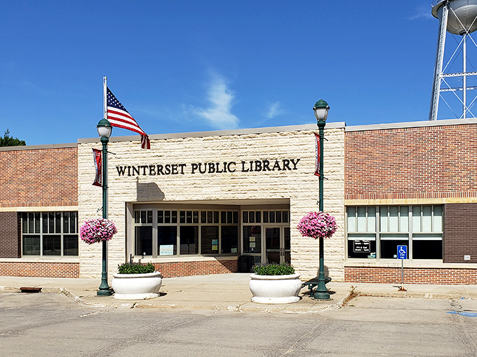 The Winterset Public Library&mdash;where locals gather for book clubs, free Wi-Fi, and the occasional heated debate about whether "The Bridges of Madison County" got it right.