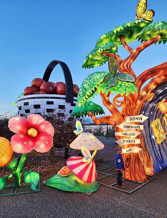 Where fantasy meets fruit &ndash; this whimsical wonderland turns the humble apple basket into a gateway to childhood imagination.