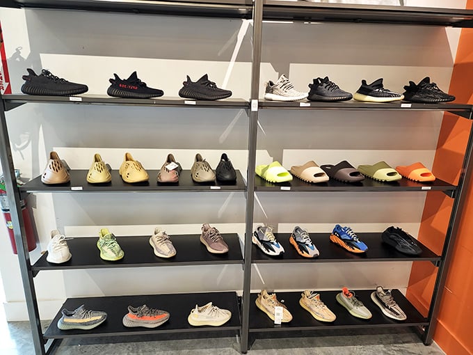 Sneakerhead paradise! These shelves of footwear fashion tell the story of comfort meeting style, with prices that won't make your wallet weep.