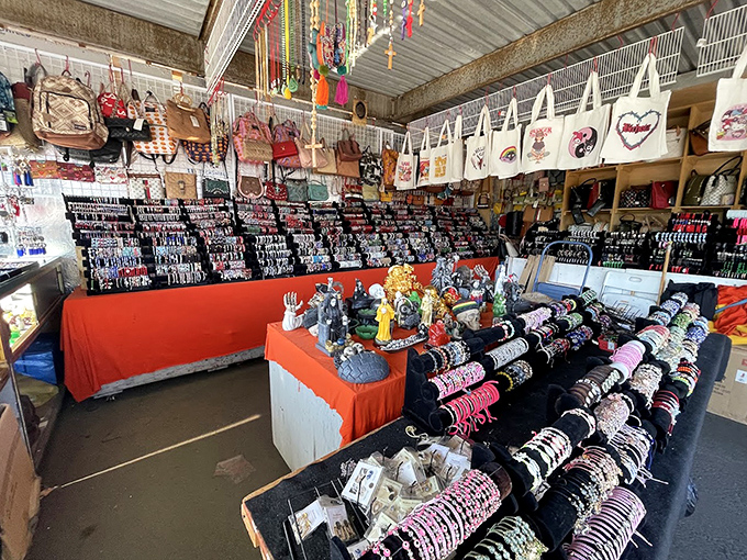 Accessory nirvana where purses and bracelets compete for your attention—and wallet. One woman's impulse buy is another's signature style.