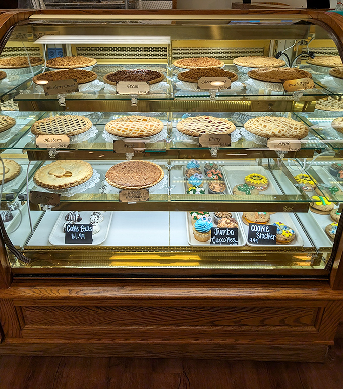 Pie heaven exists, and it's behind this glass. From fruit-filled lattice beauties to cream-topped wonders, dessert FOMO is guaranteed.