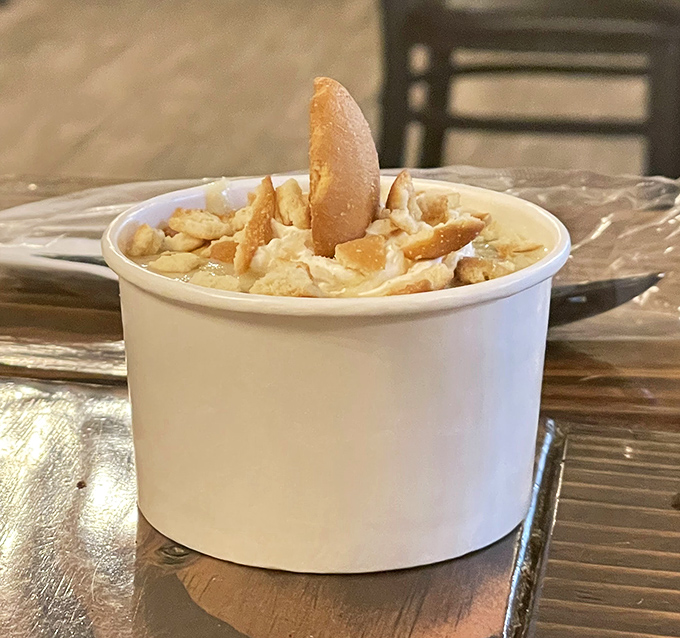 Banana pudding that would make your grandmother both proud and jealous. Those vanilla wafers aren't just garnish&mdash;they're the crown jewels.