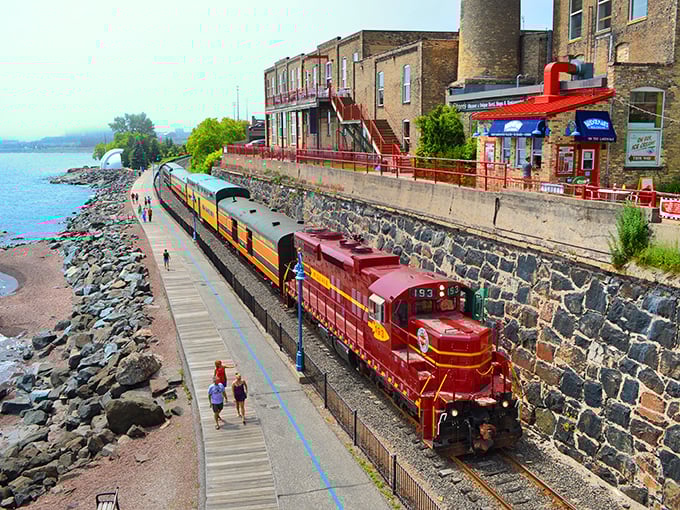 Where waterfront meets rail history &ndash; this stretch of lakeside track offers views that no highway could ever deliver.
