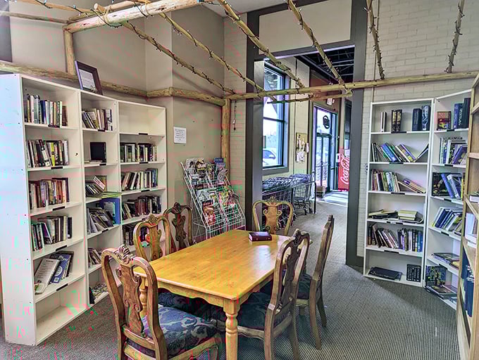 The book nook feels like a mini-library where time slows down and literary treasures cost less than downloading the e-book version.