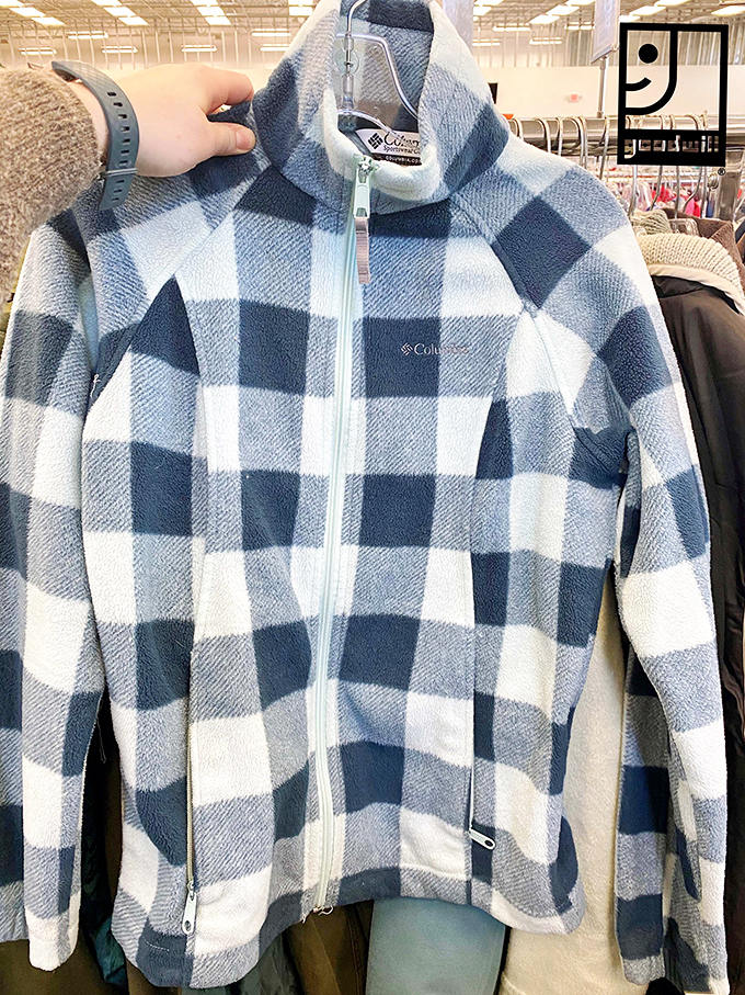 A Columbia fleece jacket with plenty of life left&mdash;because in Nebraska, practical outerwear is never just a fashion statement.
