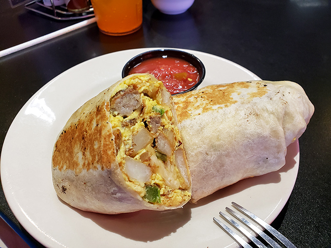 Breakfast burritos: where morning meets fiesta. This tortilla-wrapped masterpiece could fuel you through a marathon.