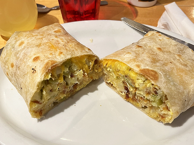 Breakfast burritos should always require two hands and generate this much anticipation. The perfect portable mountain fuel.