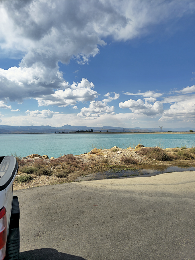 That moment when you pull over because your eyes can't believe what they're seeing. Bear Lake's blue calls to roadtrippers.