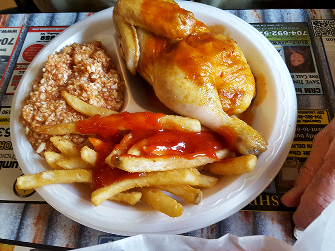 The barbecue chicken plate doesn't just satisfy hunger&mdash;it solves problems you didn't know you had, one juicy, sauce-lacquered bite at a time.