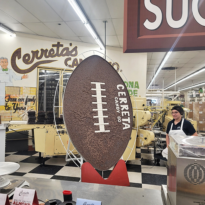 Football fans, rejoice! Cerreta's chocolate football isn't just game-day themed candy; it's edible art that makes the Super Bowl seem like just another excuse to eat chocolate.