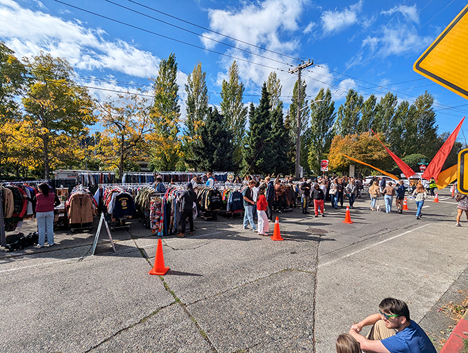 Racks of clothing await their second chance at fashion glory. One shopper's castoff becomes another's "Where did you find that amazing jacket?" conversation starter.
