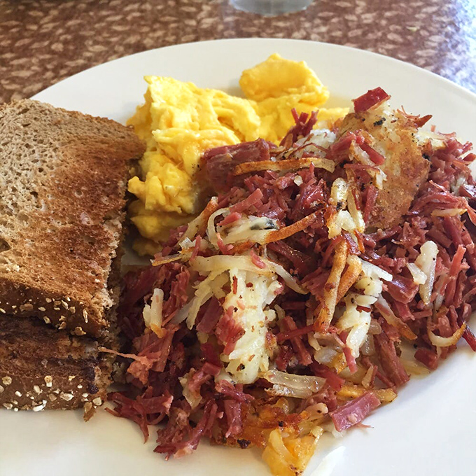 This isn't just corned beef hash &ndash; it's a masterclass in texture, where crispy edges meet tender meat in a breakfast symphony worth setting your alarm for.