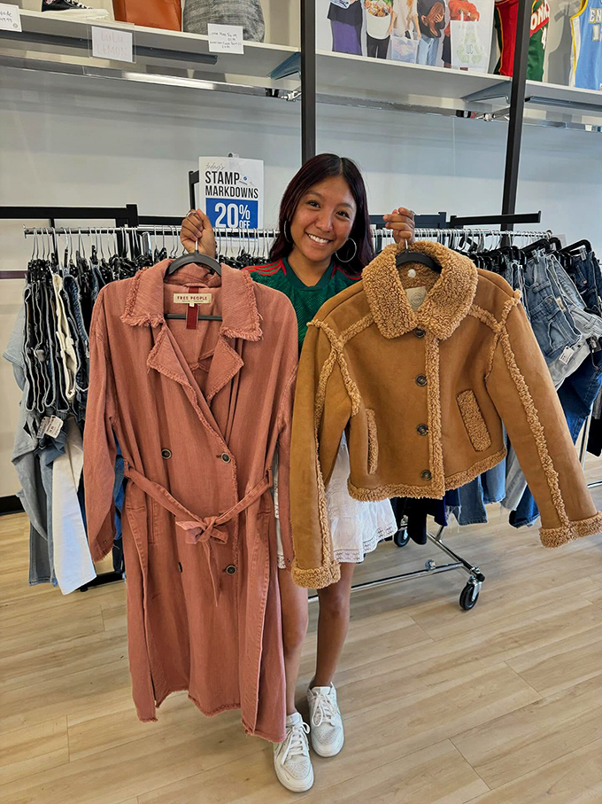 The thrill of the find! Those jackets probably cost more than my first car when new, but here they're practically giving them away.