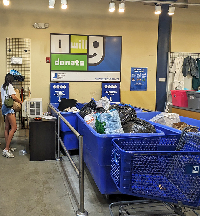 The glassware aisle&mdash;where crystal that once graced fancy dinner parties now waits for your next toast-worthy moment at a fraction of the cost.