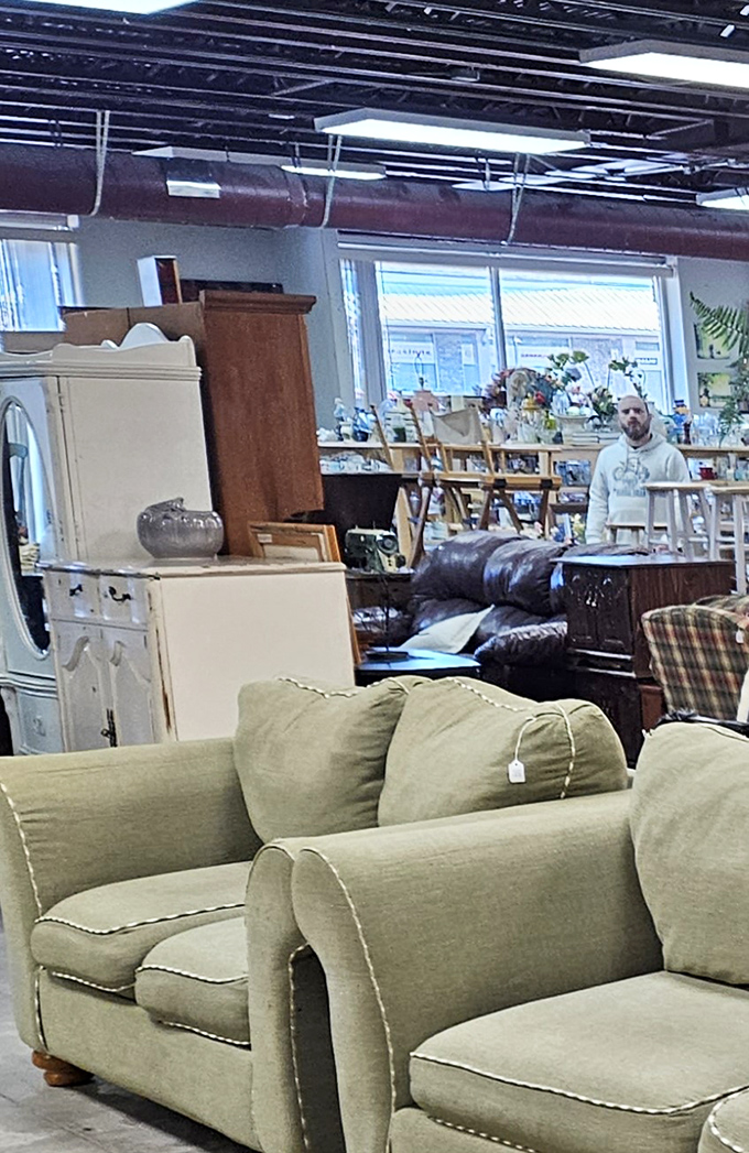 The furniture section offers everything from practical plaid to sophisticated neutrals, with each piece telling its own unique story.