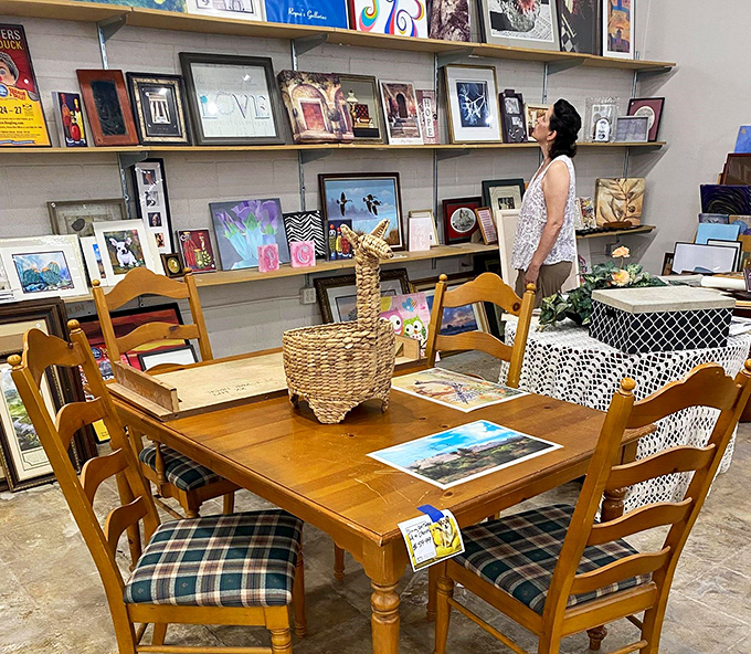 Dining sets await new family gatherings, while wall art stands ready to transform blank spaces into conversation starters.