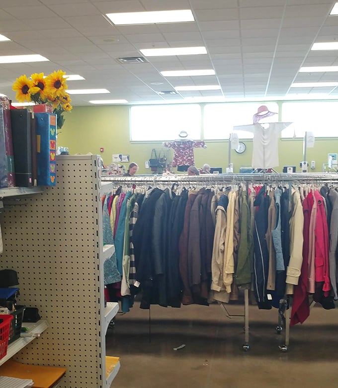 Racks of jackets tell silent stories of previous lives&mdash;that leather bomber might have seen a Bon Jovi concert or two in its day.