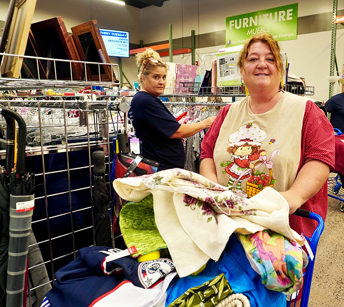 Happy shoppers discover that finding armfuls of treasures at these prices absolutely sparks joy in the best possible way.