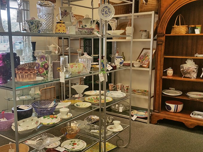 Crystal, china, and porcelain treasures arranged like a curated museum collection&mdash;each piece waiting to star in your next dinner party.