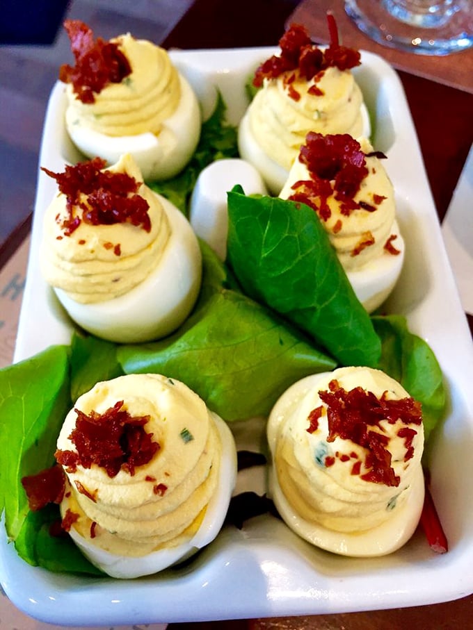 These deviled eggs topped with crispy bacon bits aren't your grandmother's recipe&mdash;unless your grandmother was secretly a culinary genius.