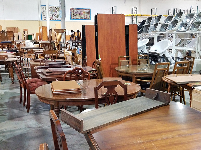 Dining tables that have witnessed countless family dinners, holiday arguments, and homework sessions&mdash;ready for your memories next.