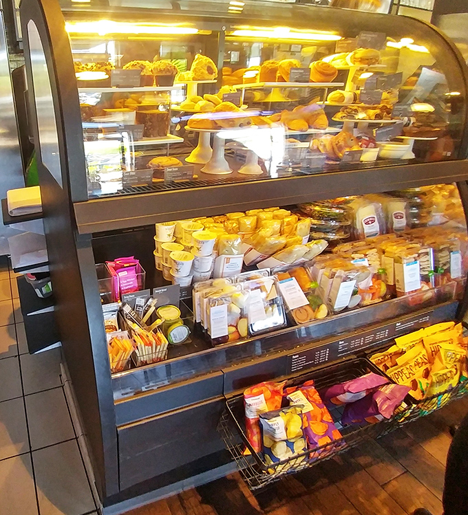 A pastry case that could make a French patisserie jealous. The perfect spot to refuel with a sugar rush before tackling another round of stores.