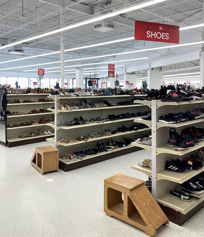 The shoe department: where your next favorite pair is hiding among hundreds, playing hard-to-get at irresistible prices.