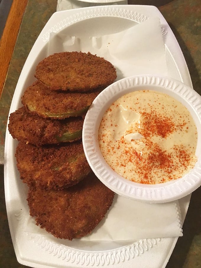 Fried green tomatoes done right&mdash;crispy, tangy, and served with a creamy sauce that adds just the right amount of richness to this Southern classic.