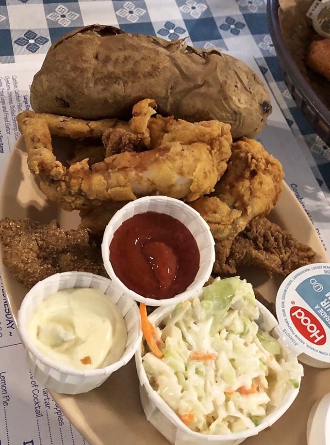 Frog legs and all the fixings&mdash;proof that sometimes the most delicious things come in unexpected packages.