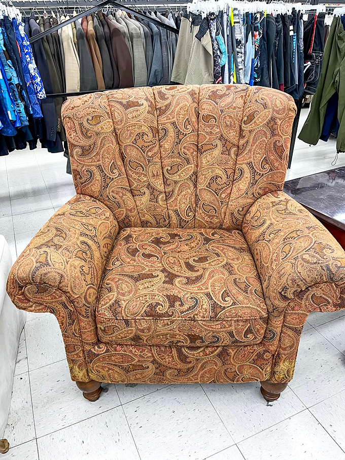 That paisley armchair has seen some stories and is ready to hear yours. It's not just furniture shopping; it's adopting a piece of history.