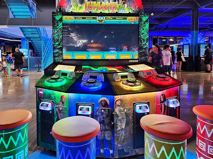 The Jumanji arcade game brings the jungle to Tampa, minus the actual danger of being chased by rhinos. Though your wallet might still feel hunted.