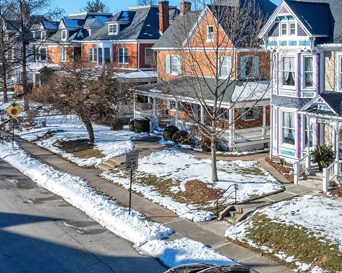 Victorian-era homes with wraparound porches and colorful trim showcase Gettysburg's residential charm, where history lives on in everyday neighborhoods.