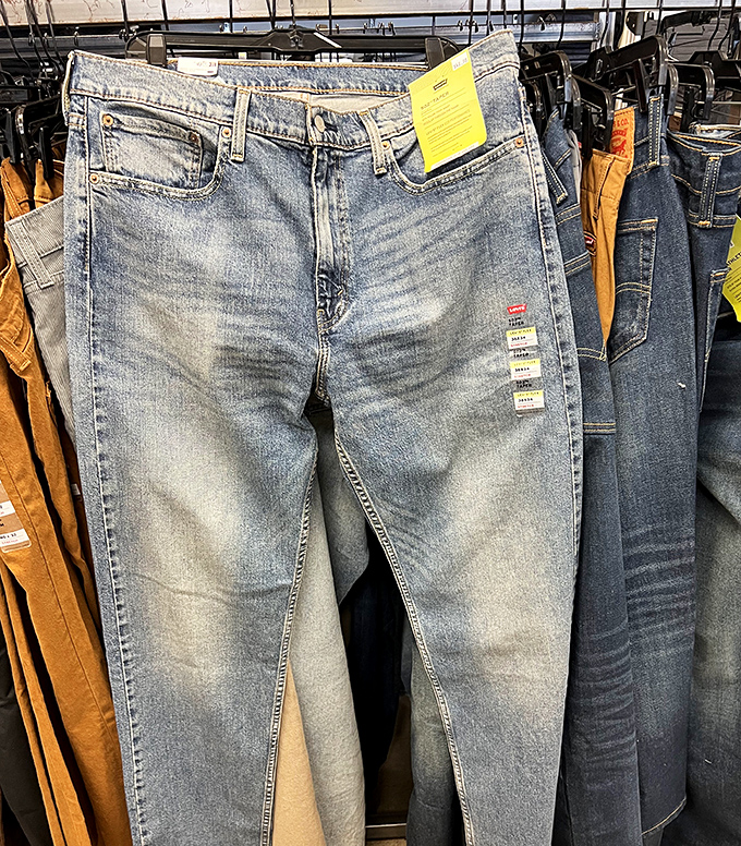 Denim heaven awaits with perfectly faded jeans sporting hopeful yellow tags. The universal quest for pants that both fit and flatter continues unabated.