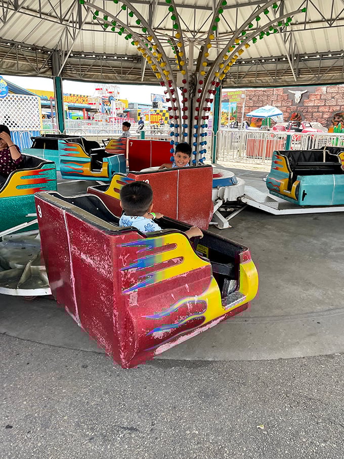Childhood joy in motion! These vintage kiddie rides still bring smiles decades after their carnival heyday.