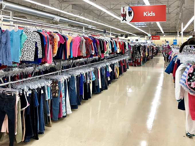 The kids' section stretches endlessly with clothes that outlasted growth spurts. Parents rejoice&mdash;children's fashion at prices that won't trigger college fund guilt.