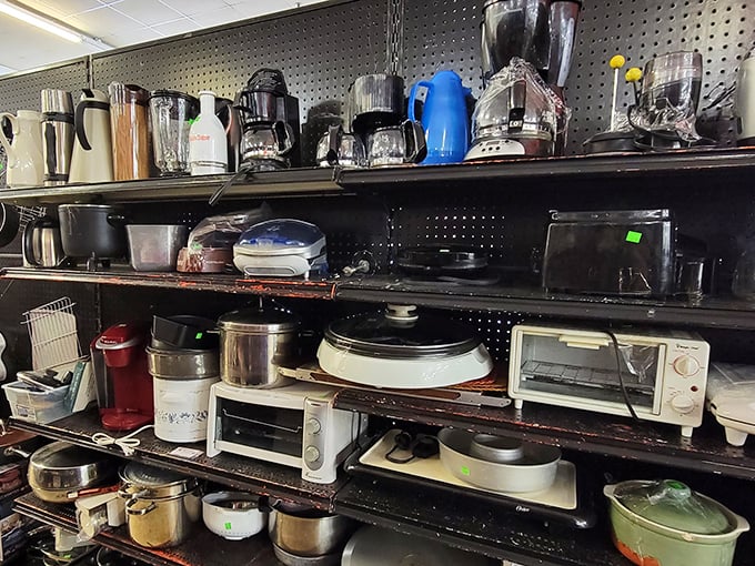 Coffee makers, toasters, and kitchen gadgets galore &ndash; proof that one generation's wedding gifts become another's bargain finds.