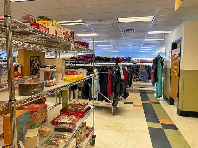 The retail equivalent of archaeological excavation. Each shelf and rack holds artifacts of our collective consumer history waiting to be rediscovered.