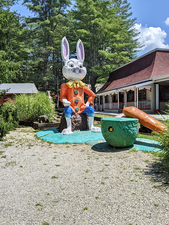 The Easter Bunny moonlighting at Santa's place proves the holidays really do stick together through thick and thin.