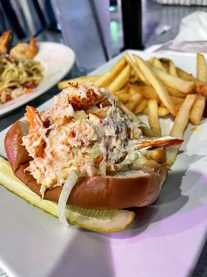 The lobster roll that launched a thousand road trips. Chunks of sweet meat nestled in a perfectly toasted bun&mdash;simplicity that borders on poetry.