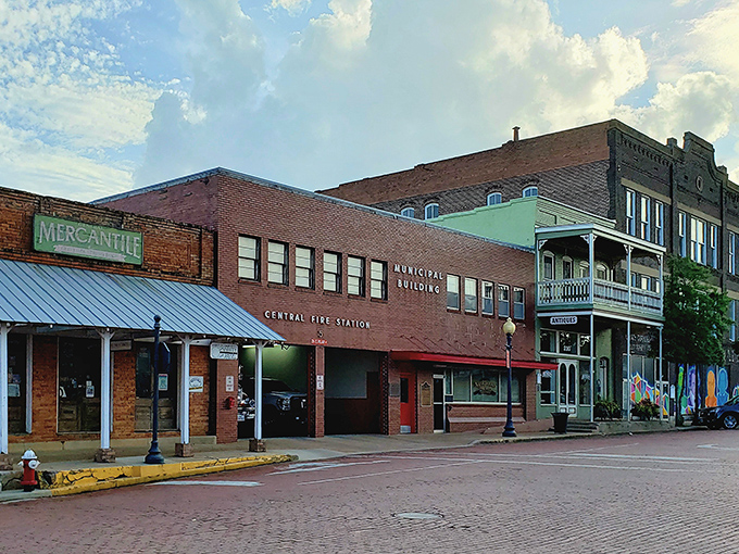 These historic storefronts have witnessed nine different flags flying over Texas, yet they stand ready for whatever comes next. Resilience in brick form.