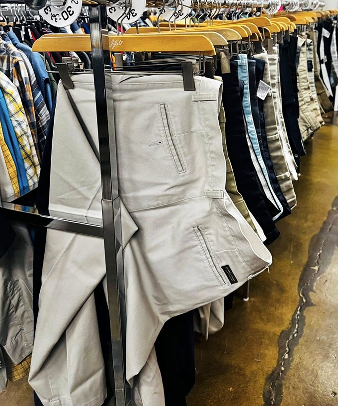 The pants parade! From casual khakis to dress slacks, these gently-used treasures prove that style doesn't require a first-owner price tag.